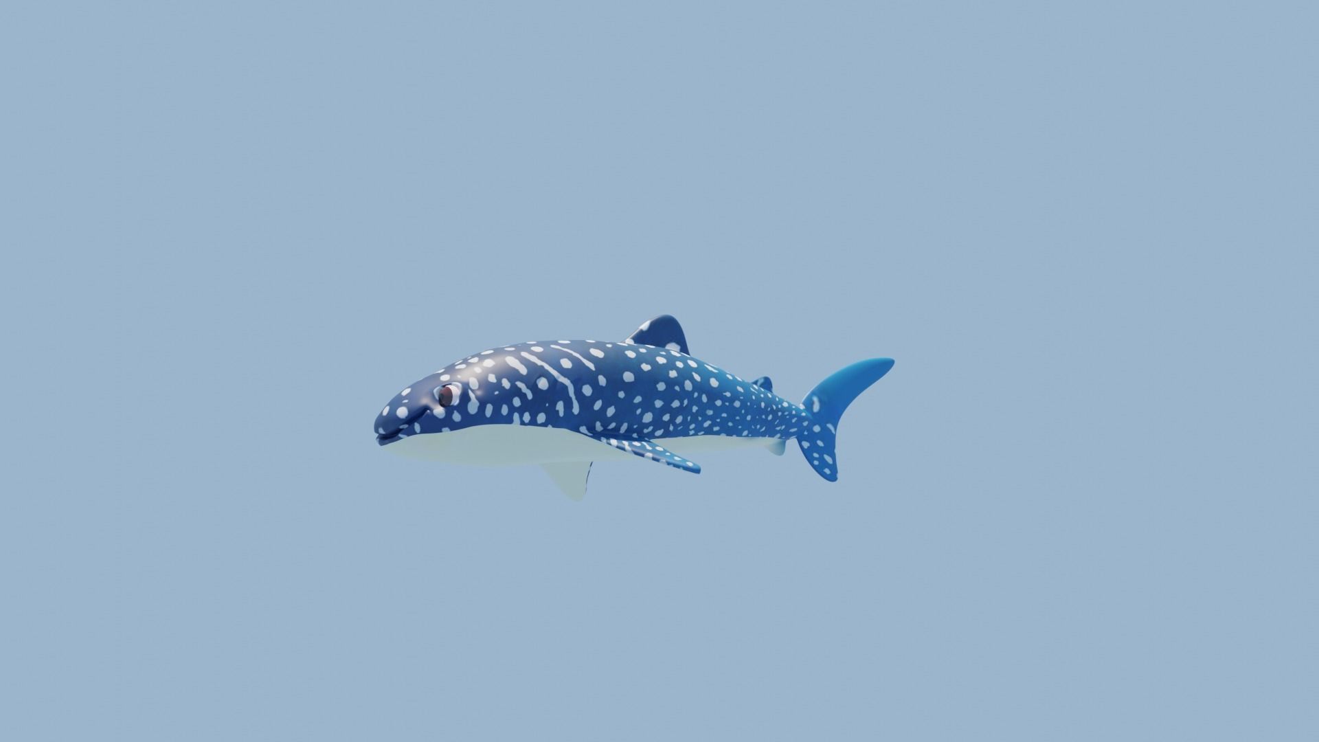 Chibi whale shark 3D model 3D printable | CGTrader