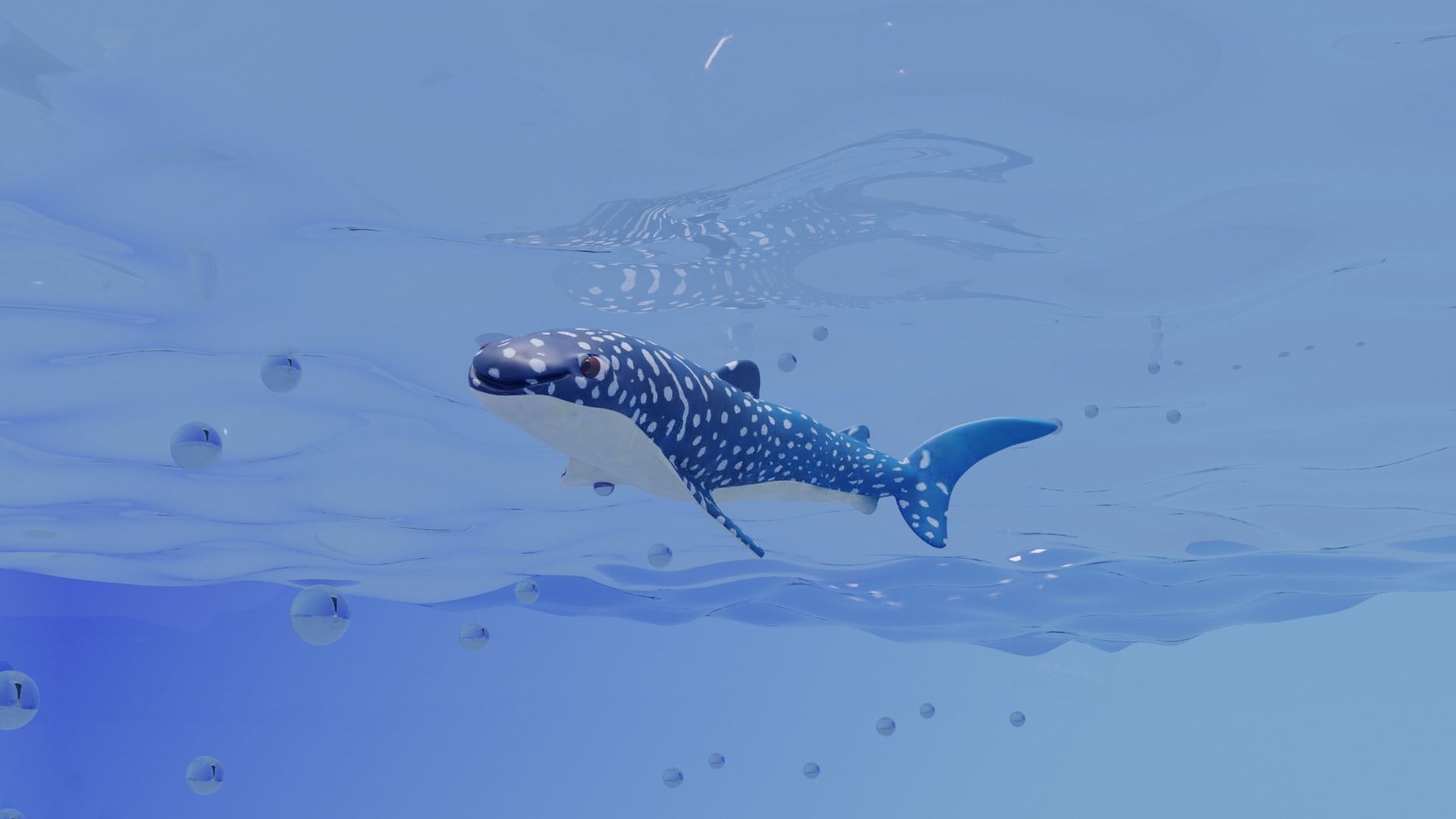 Chibi whale shark 3D model 3D printable | CGTrader