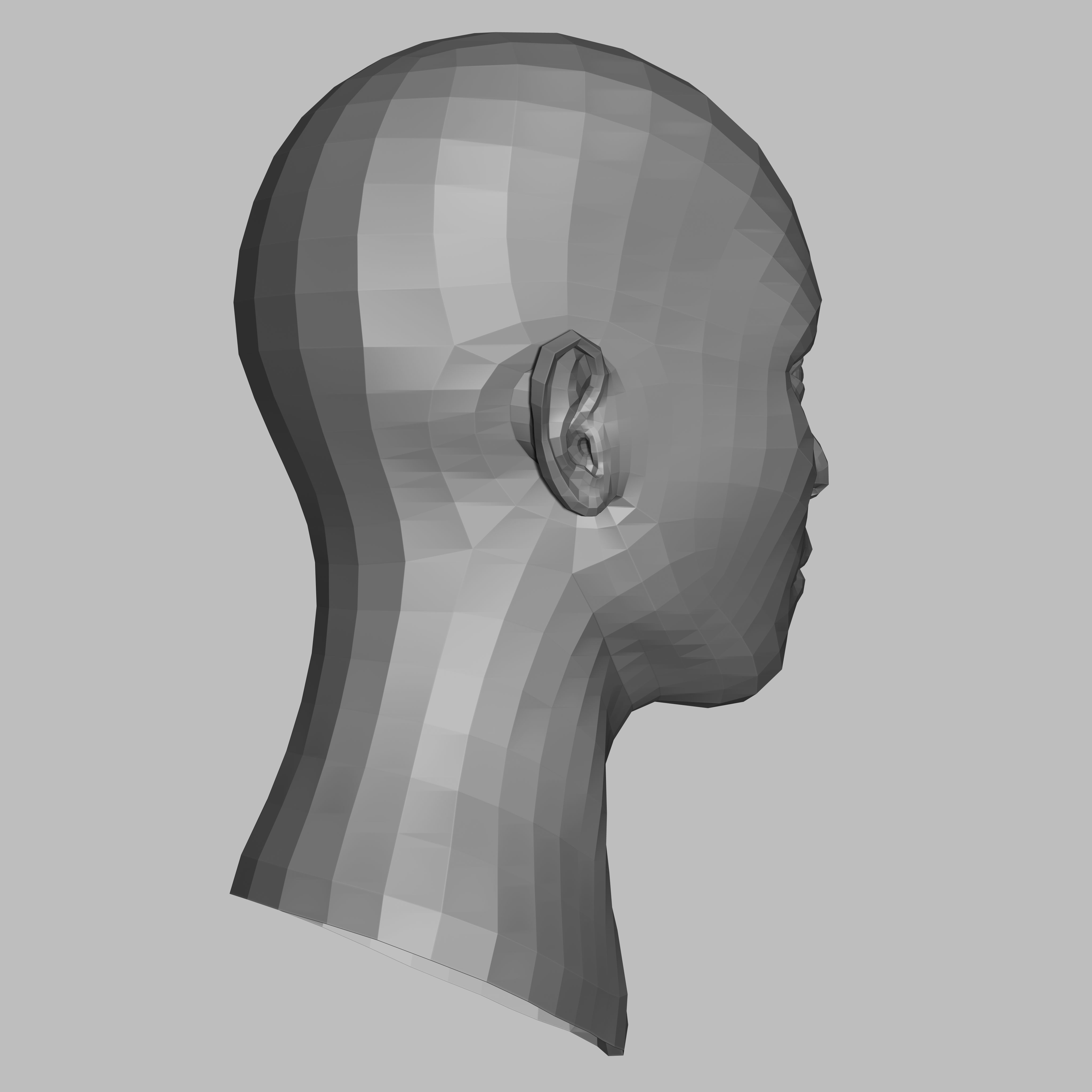 Female Head 01 BaseMesh free VR / AR / low-poly 3D model | CGTrader
