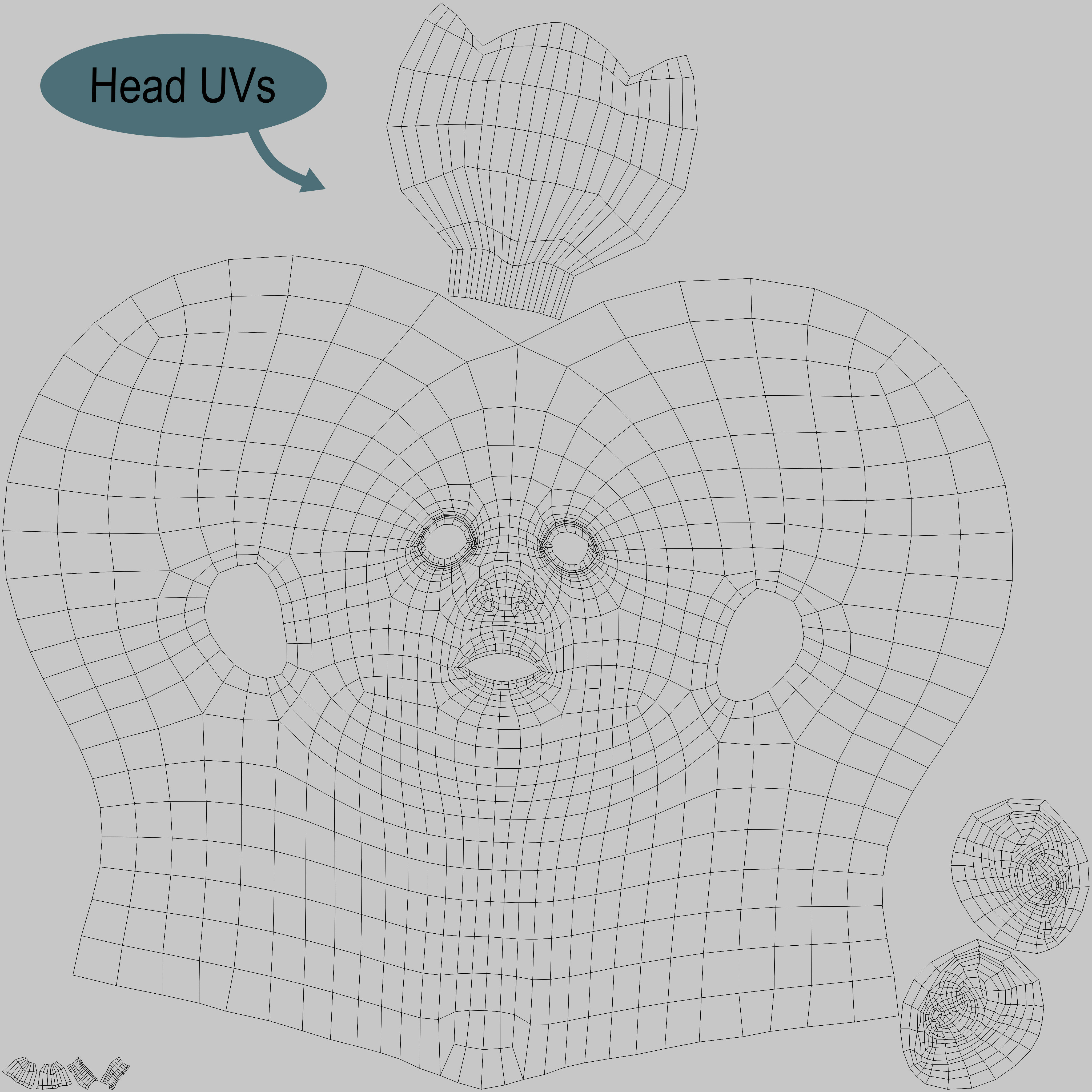 Female Head 01 BaseMesh free VR / AR / low-poly 3D model | CGTrader