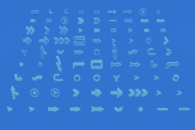 3D model Lowpoly Arrows Icons VR / AR / low-poly | CGTrader