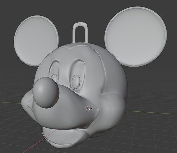 Mickey mouse- keychain head 3D model 3D printable | CGTrader