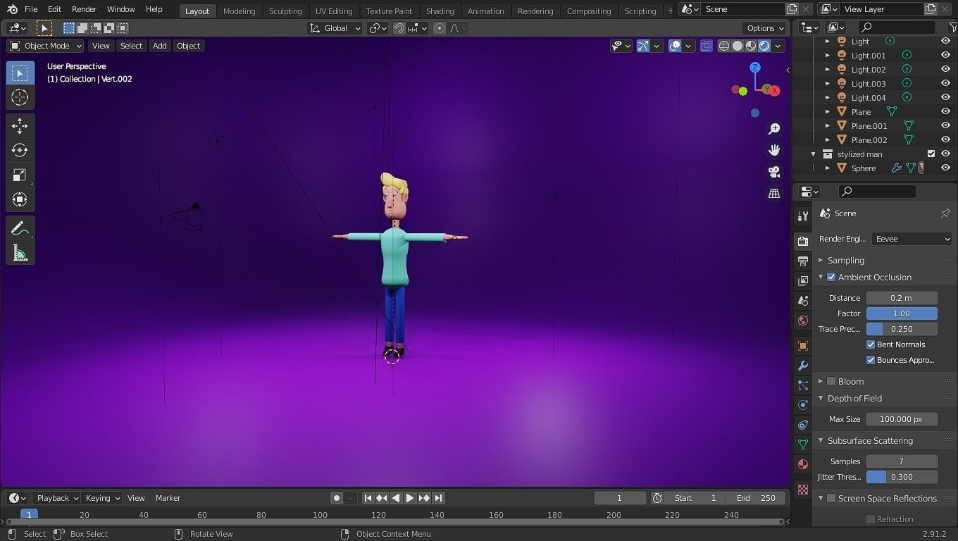 low poly stylized character free 3D model | CGTrader