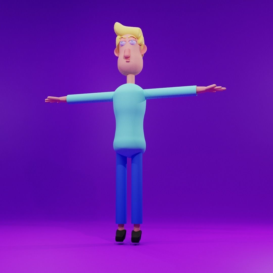 low poly stylized character free 3D model | CGTrader
