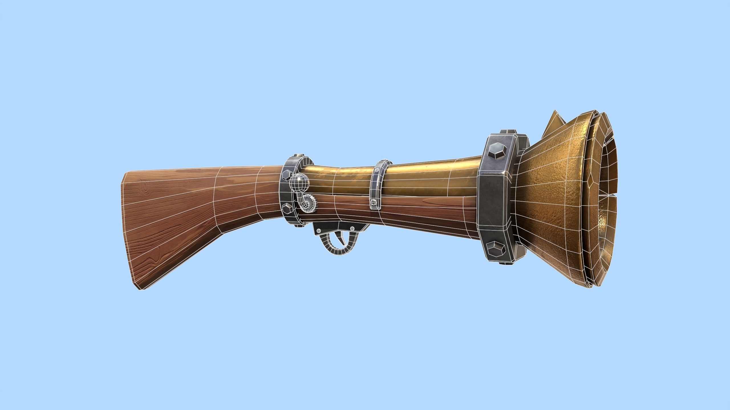 3D model Stylized Dwarf Gun VR / AR / low-poly | CGTrader