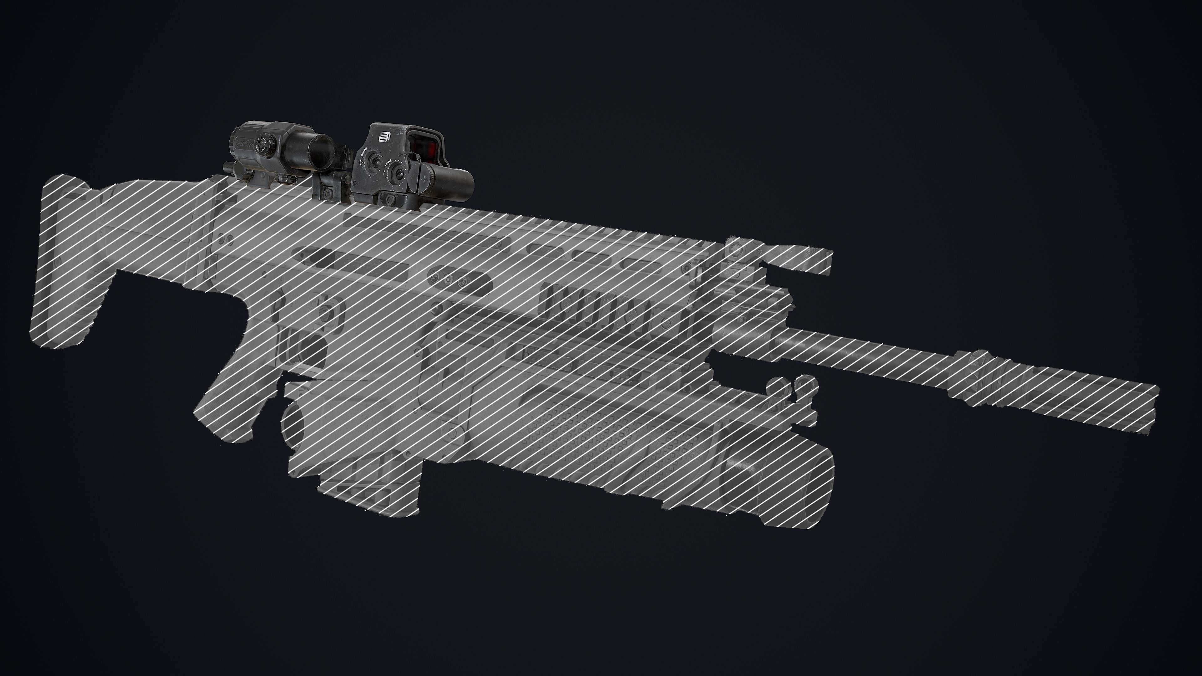 3D model HOLO XPS3 with G33 MAGNIFIER VR / AR / low-poly | CGTrader