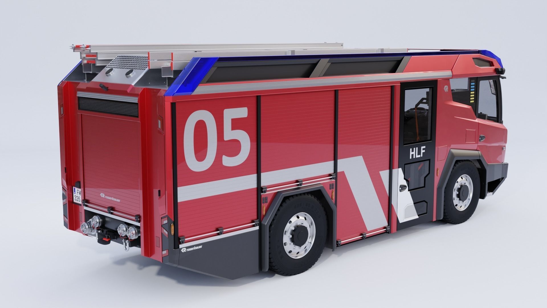 Rosenbauer RT Fire Truck 3D model rigged | CGTrader