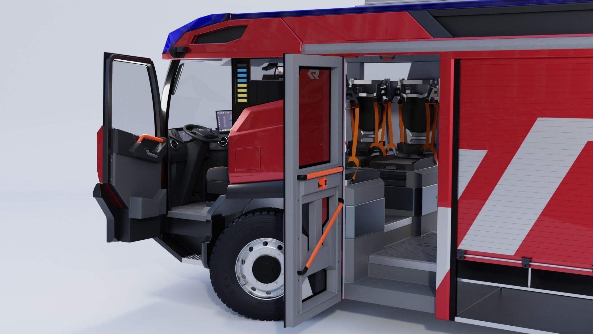 Rosenbauer RT Fire Truck 3D model rigged | CGTrader