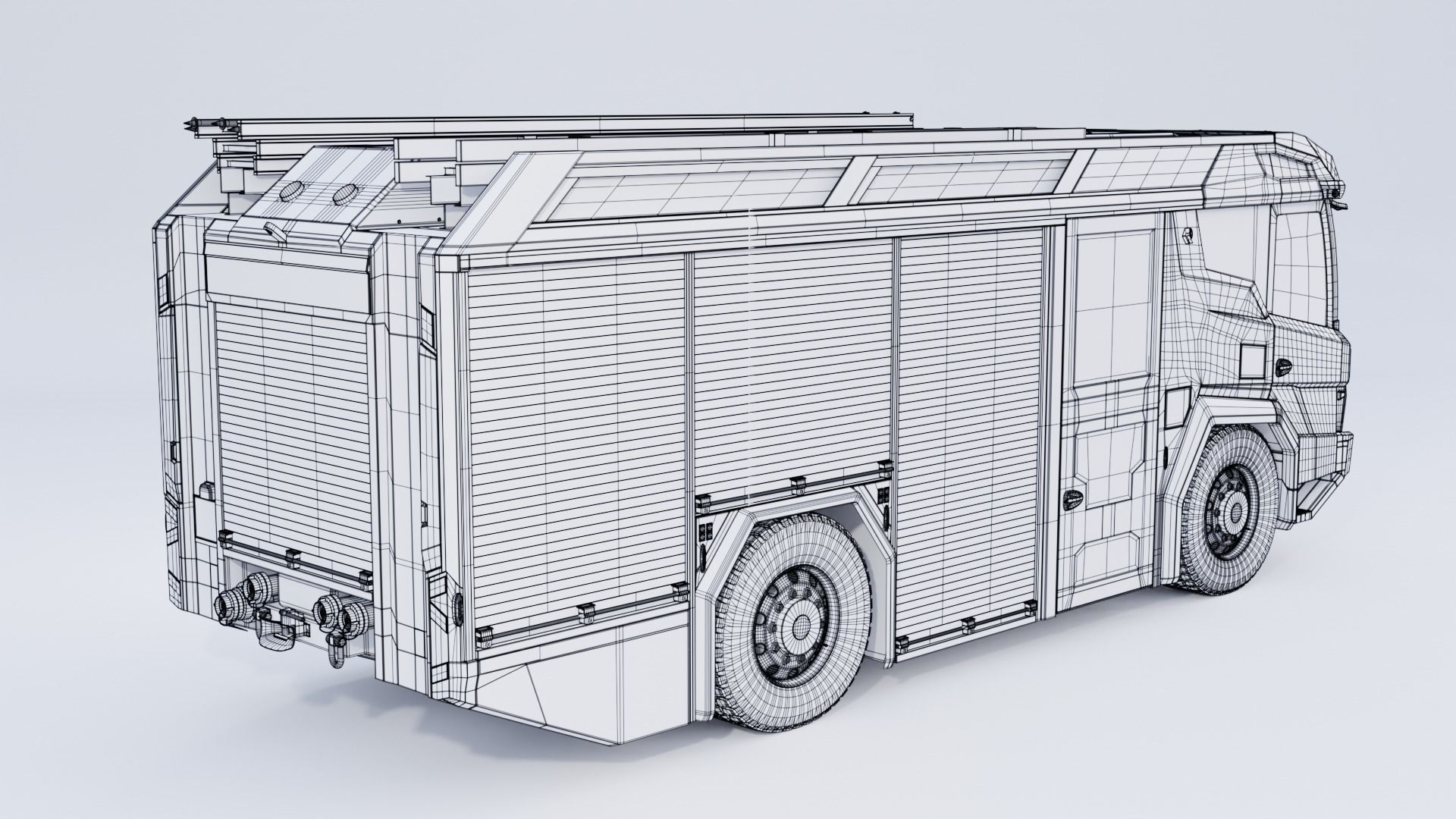 Rosenbauer RT Fire Truck 3D model rigged | CGTrader