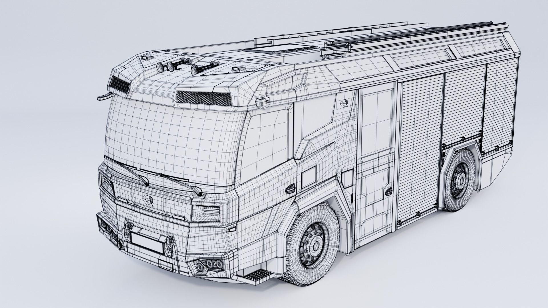 Rosenbauer RT Fire Truck 3D model rigged | CGTrader