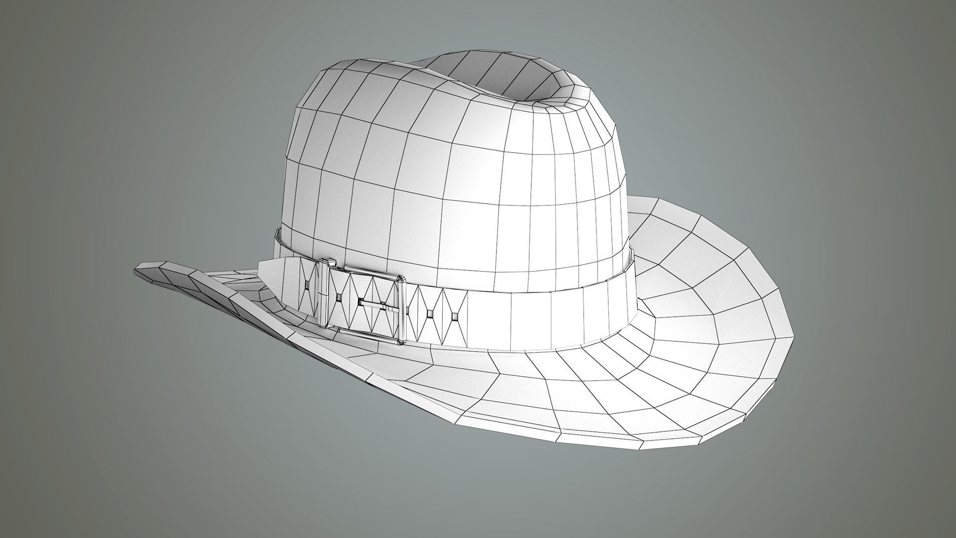 3D model Cowboy Hat Low-poly High-Quality 3d model VR AR VR / AR / low ...