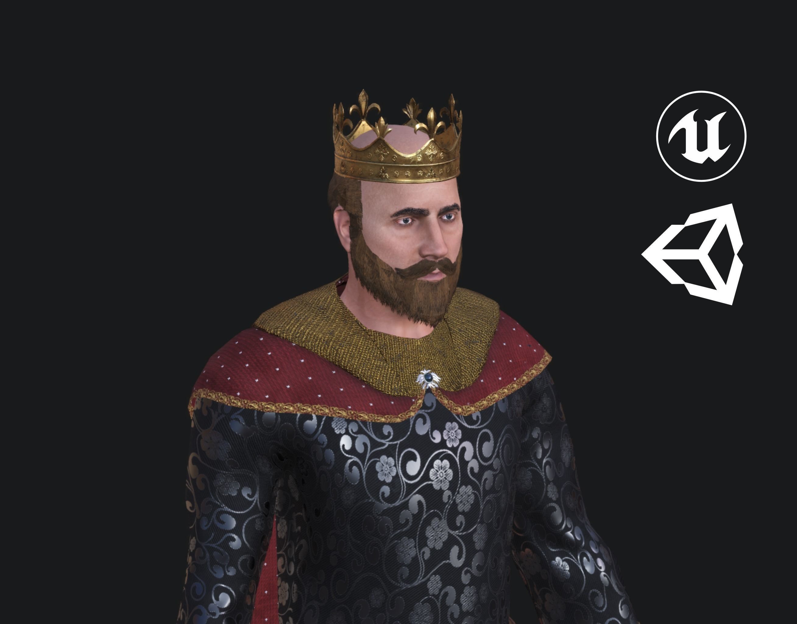 3D model Modular King VR / AR / low-poly rigged animated | CGTrader