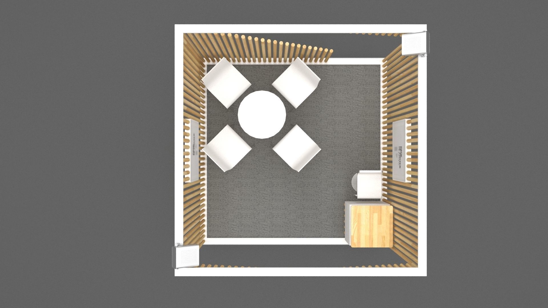 Exhibition stand 3 x 3 meters 3D model | CGTrader
