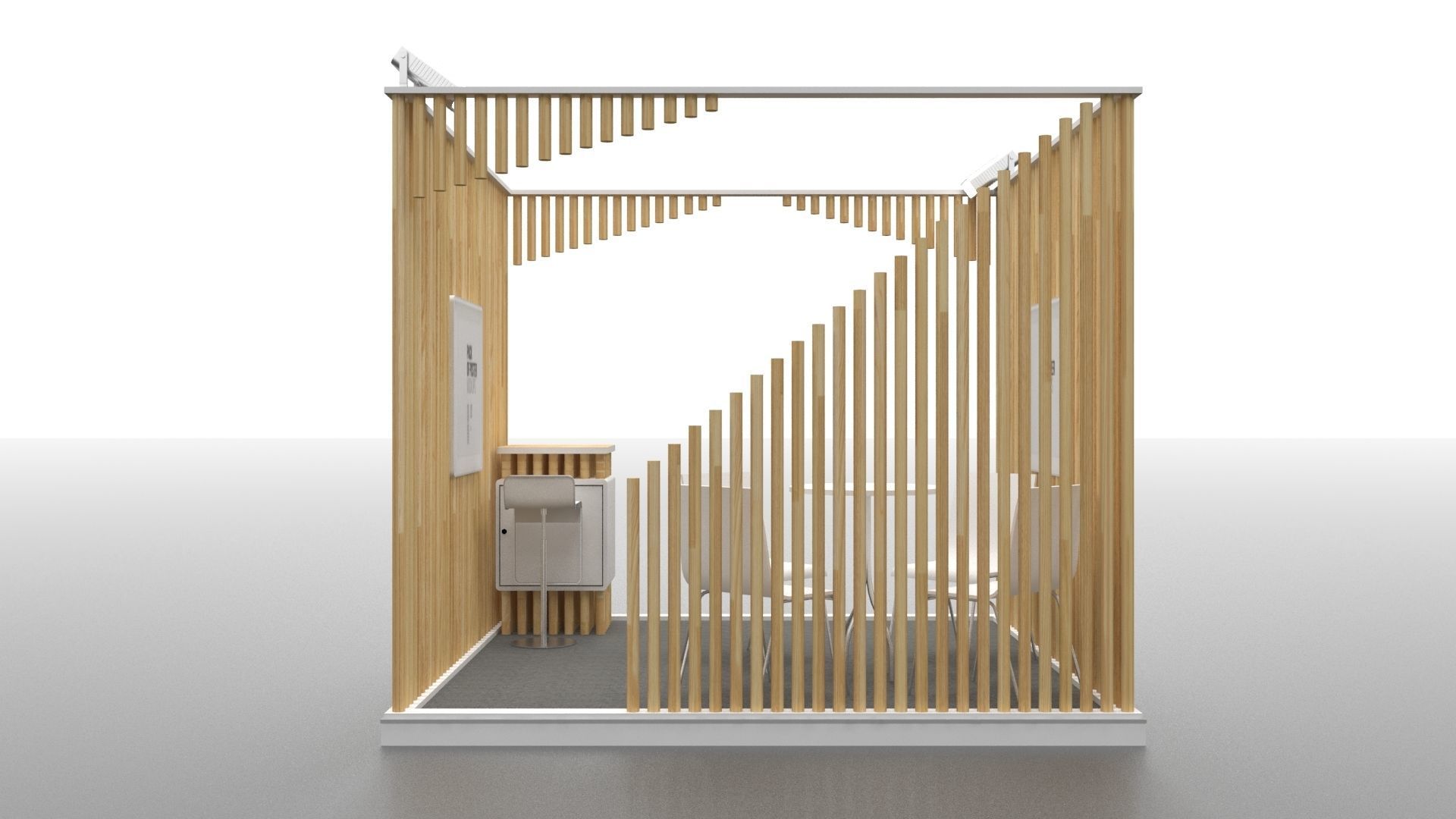 Exhibition stand 3 x 3 meters 3D model | CGTrader