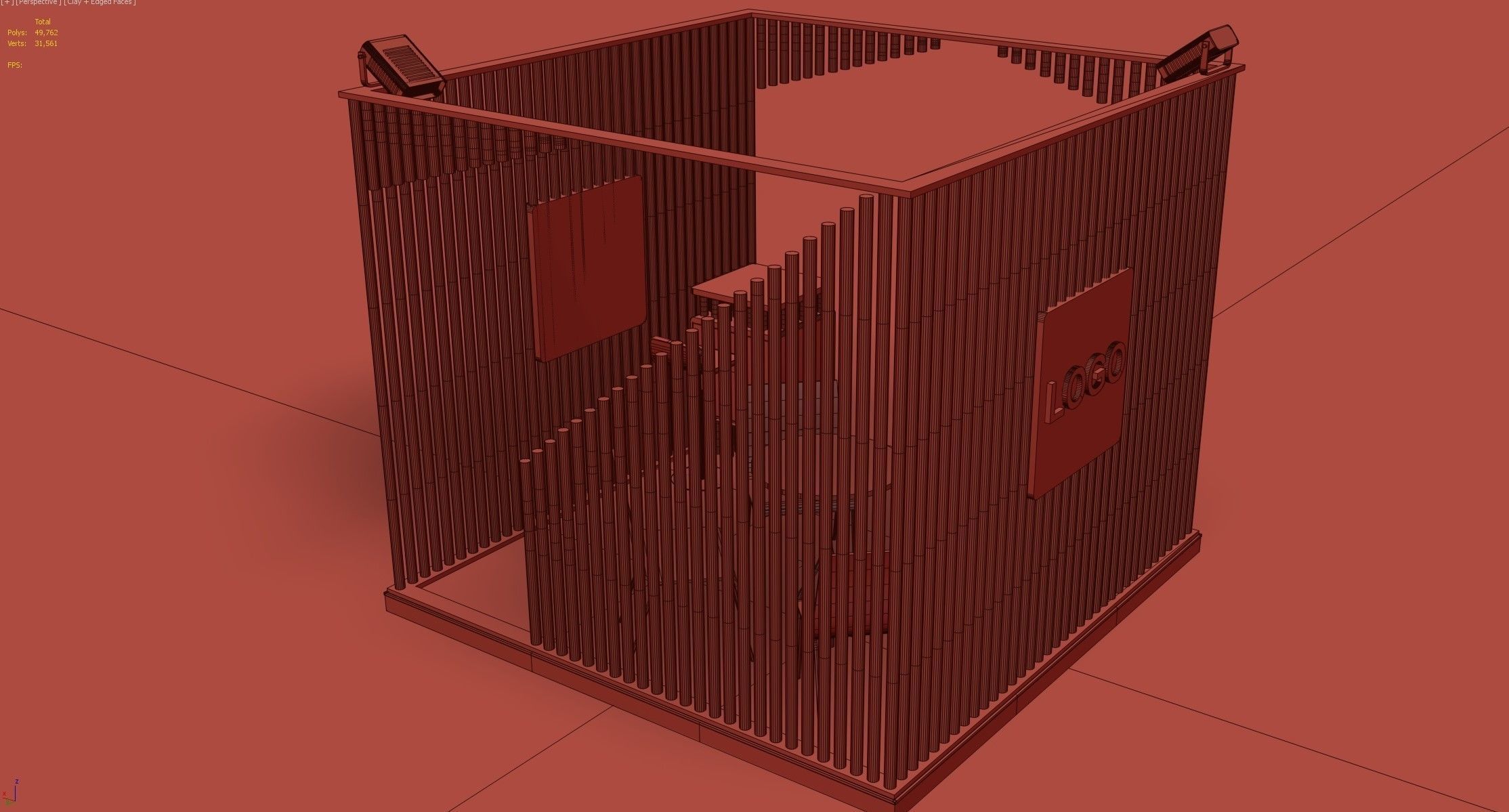 Exhibition stand 3 x 3 meters 3D model | CGTrader