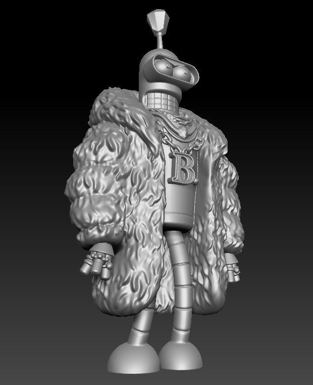 Bender Pimp statue from Futurama TV series 3D model 3D printable | CGTrader