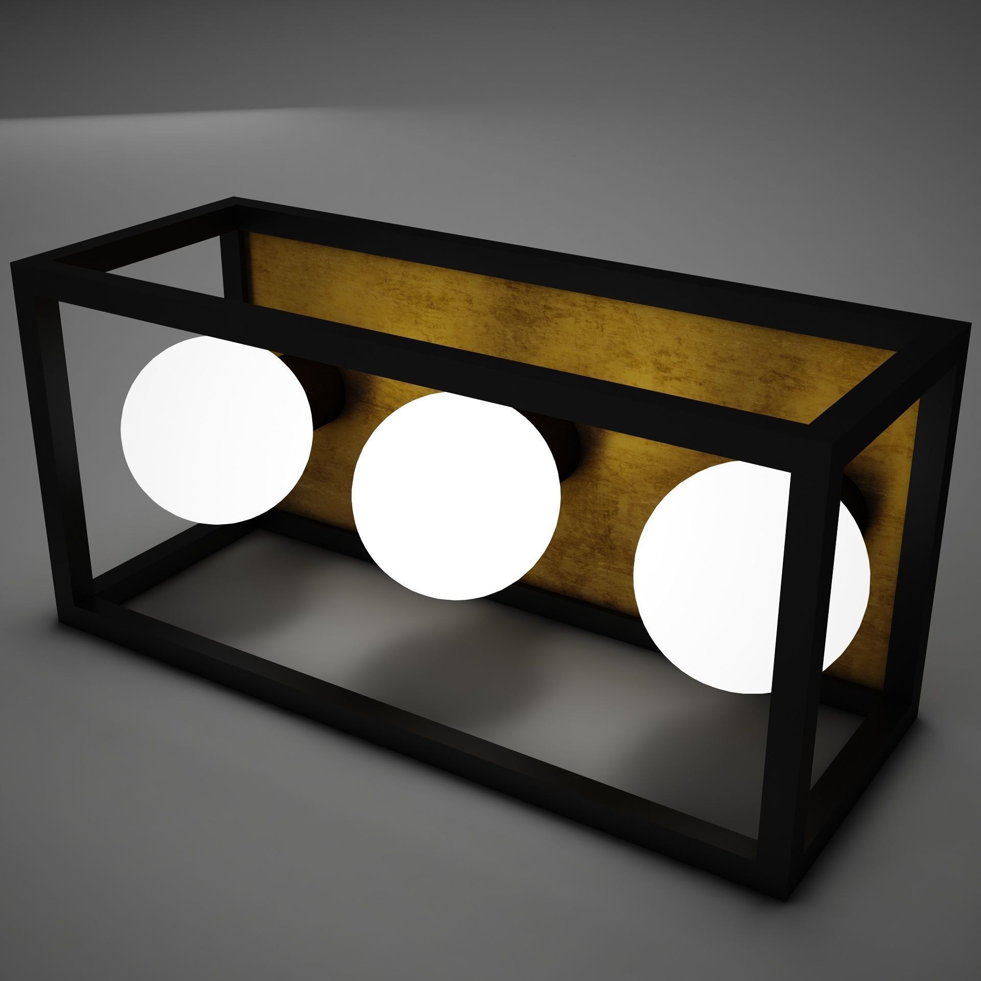Lamp Wall Box Modern 3D model | CGTrader