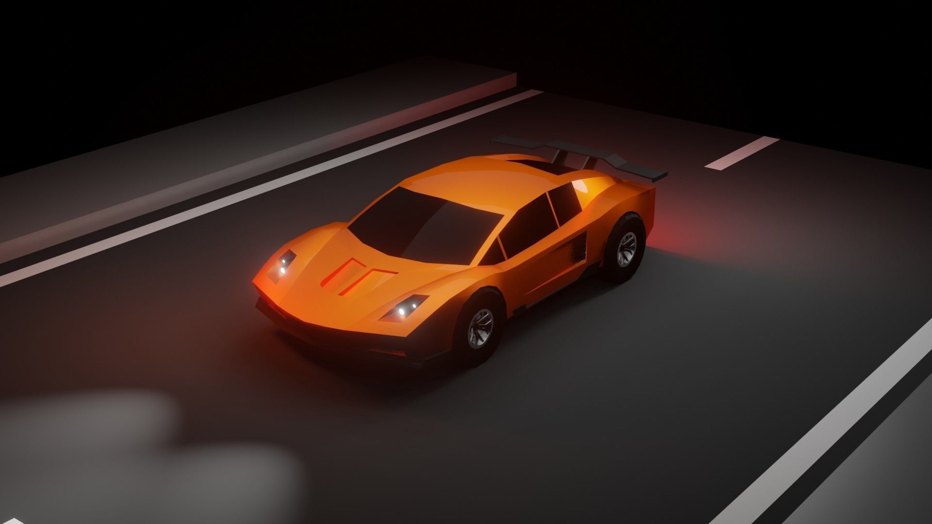 3D model Sports Car - Lowpoly VR / AR / low-poly | CGTrader