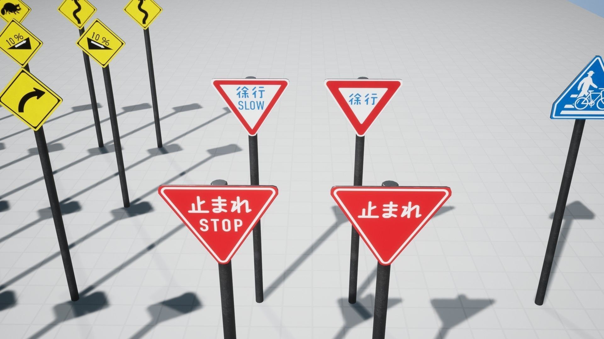 3D model Japanese Street Signs Pack - Over 100 Common Signs VR / AR ...