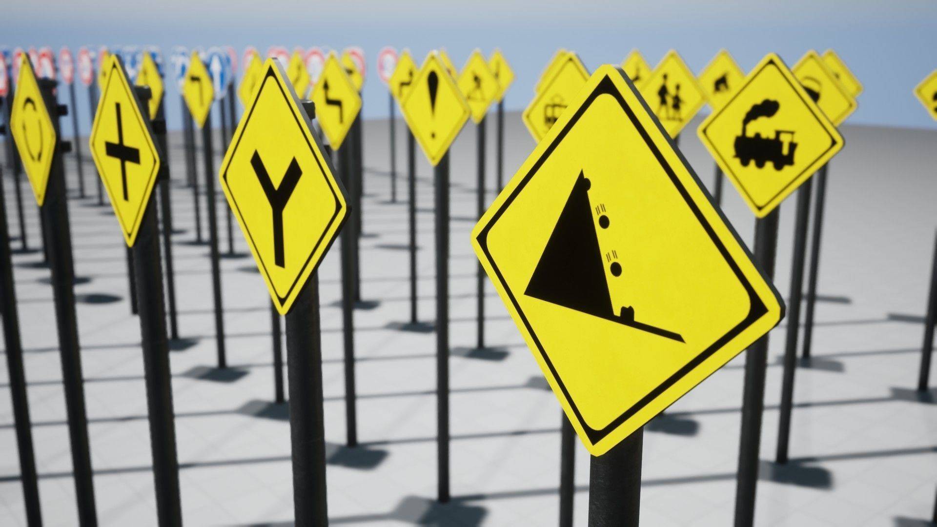 3D model Japanese Street Signs Pack - Over 100 Common Signs VR / AR ...