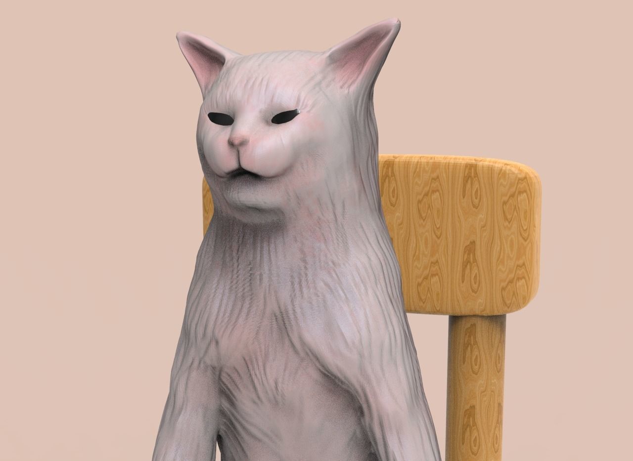 Meme cat 3D model 3D printable | CGTrader