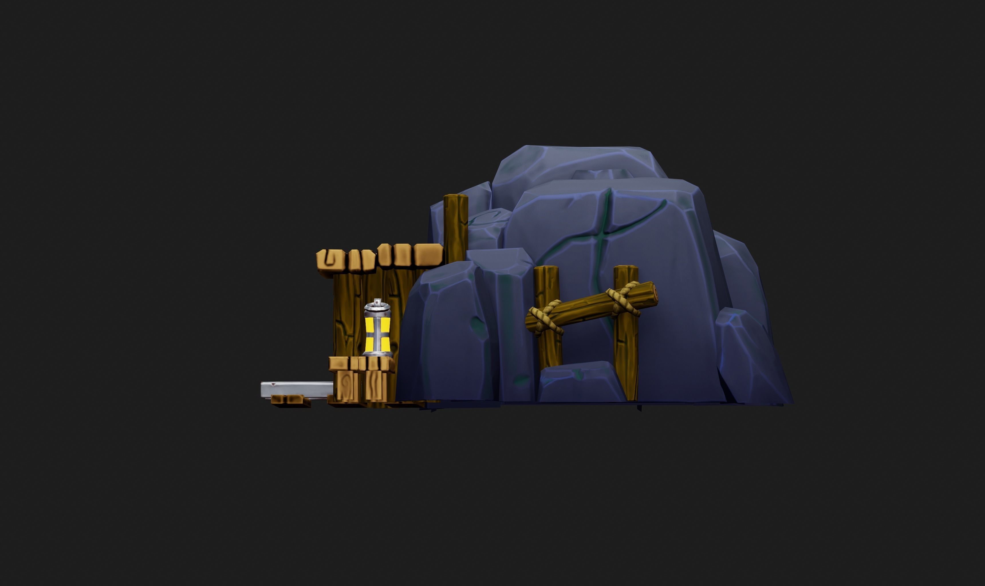 Game-ready stylized mine free VR / AR / low-poly 3D model | CGTrader