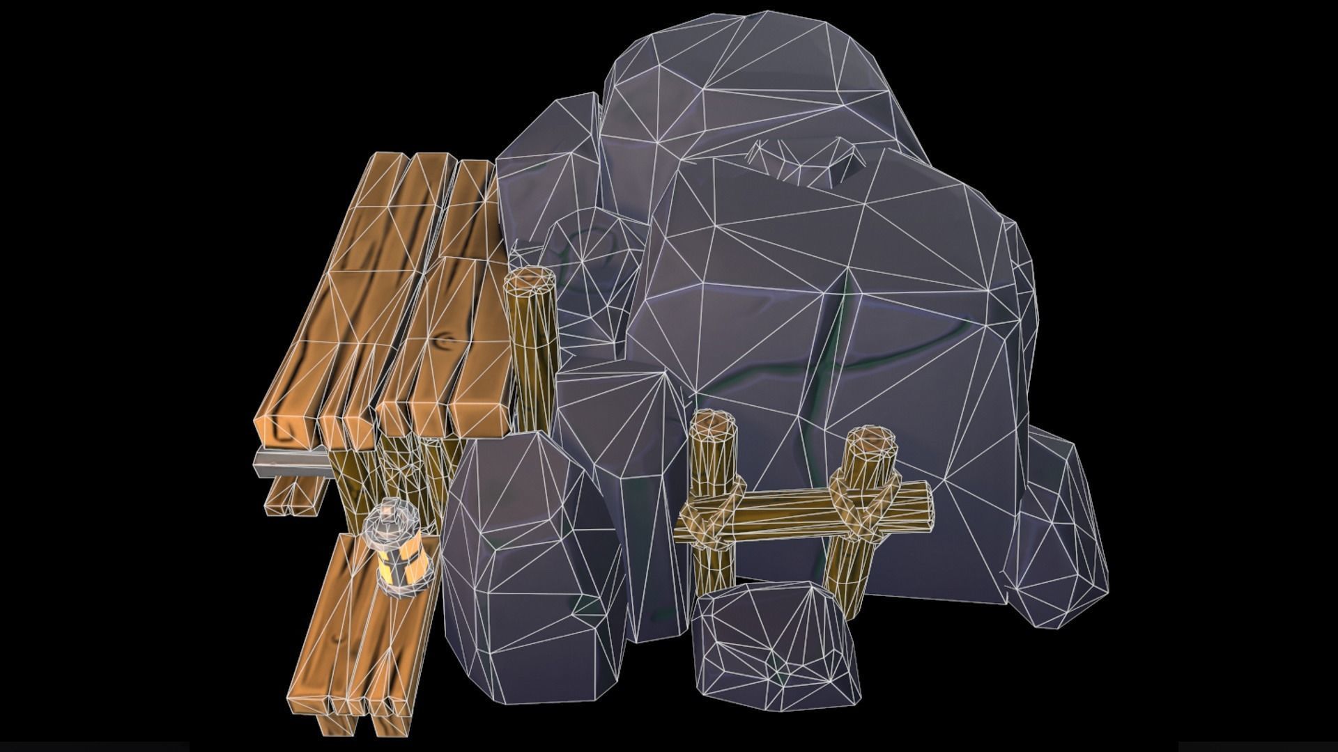 Game-ready stylized mine free VR / AR / low-poly 3D model | CGTrader