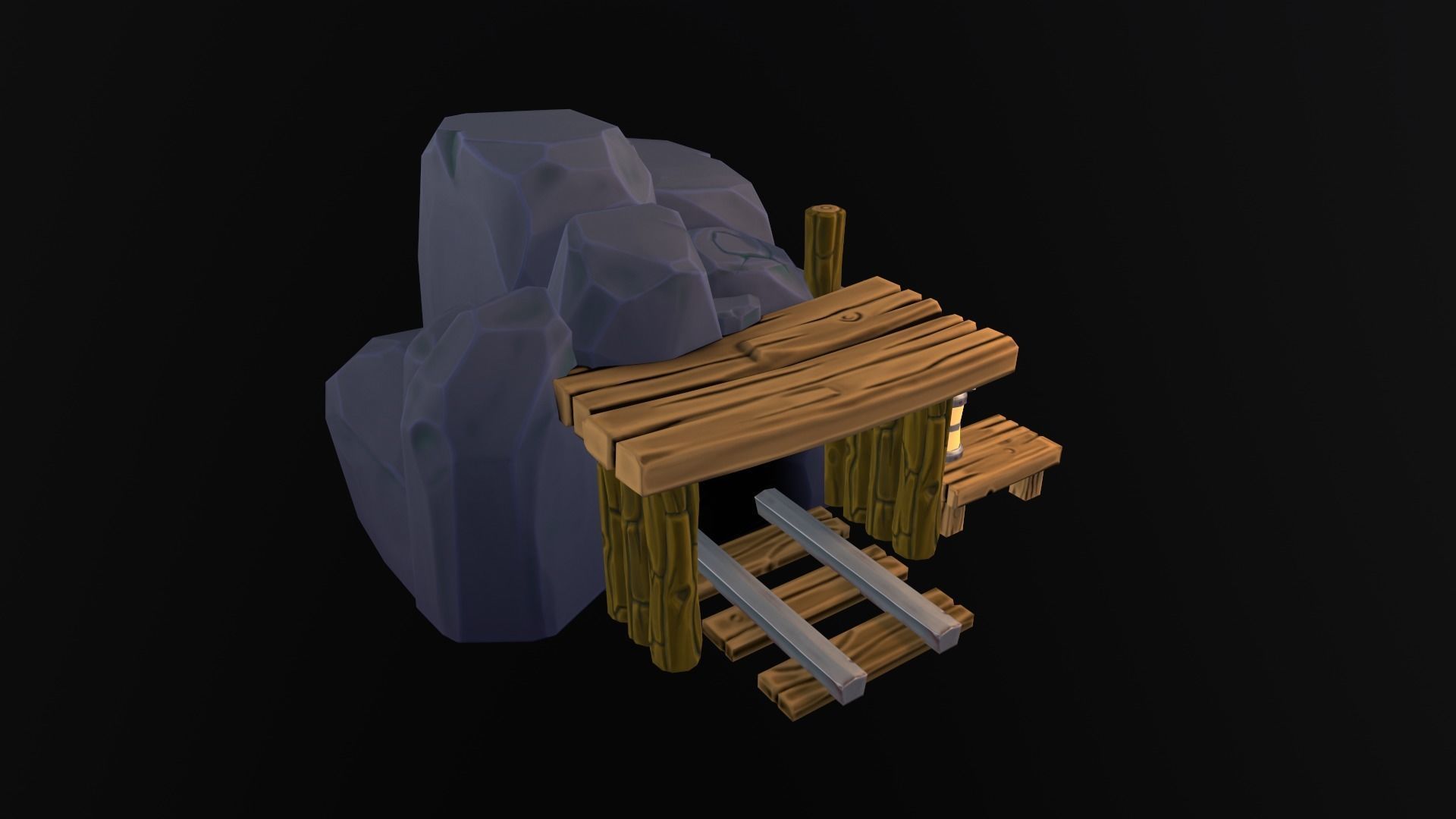 Game-ready stylized mine free VR / AR / low-poly 3D model | CGTrader