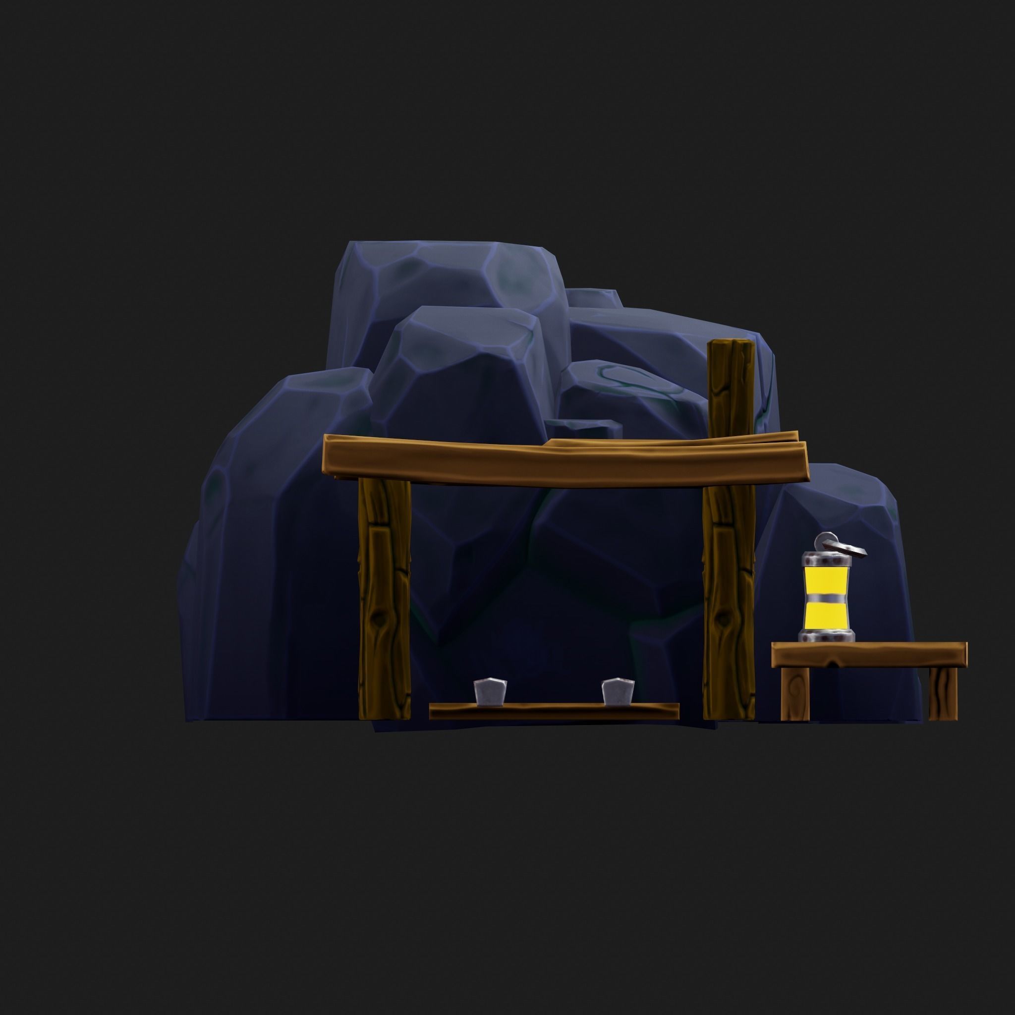 Game-ready stylized mine free VR / AR / low-poly 3D model | CGTrader