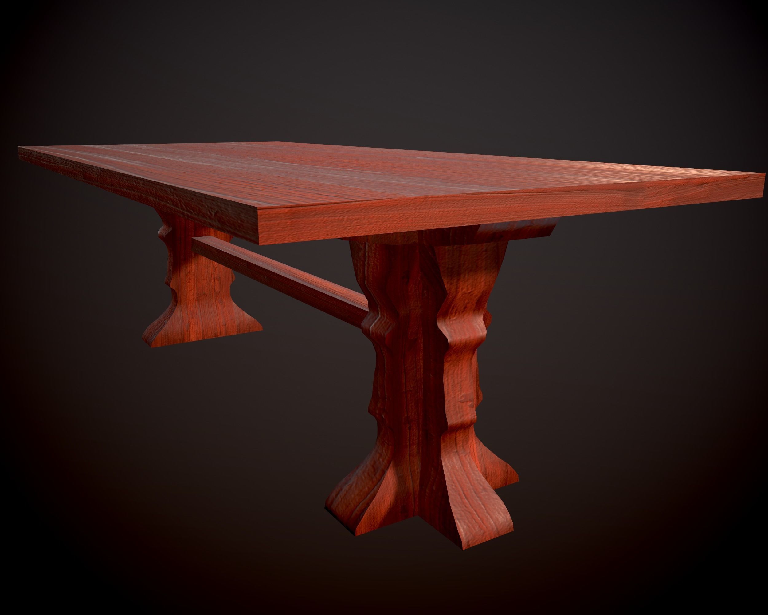 Free Wooden Table - Simple Free 3D Model free VR / AR / low-poly 3D ...