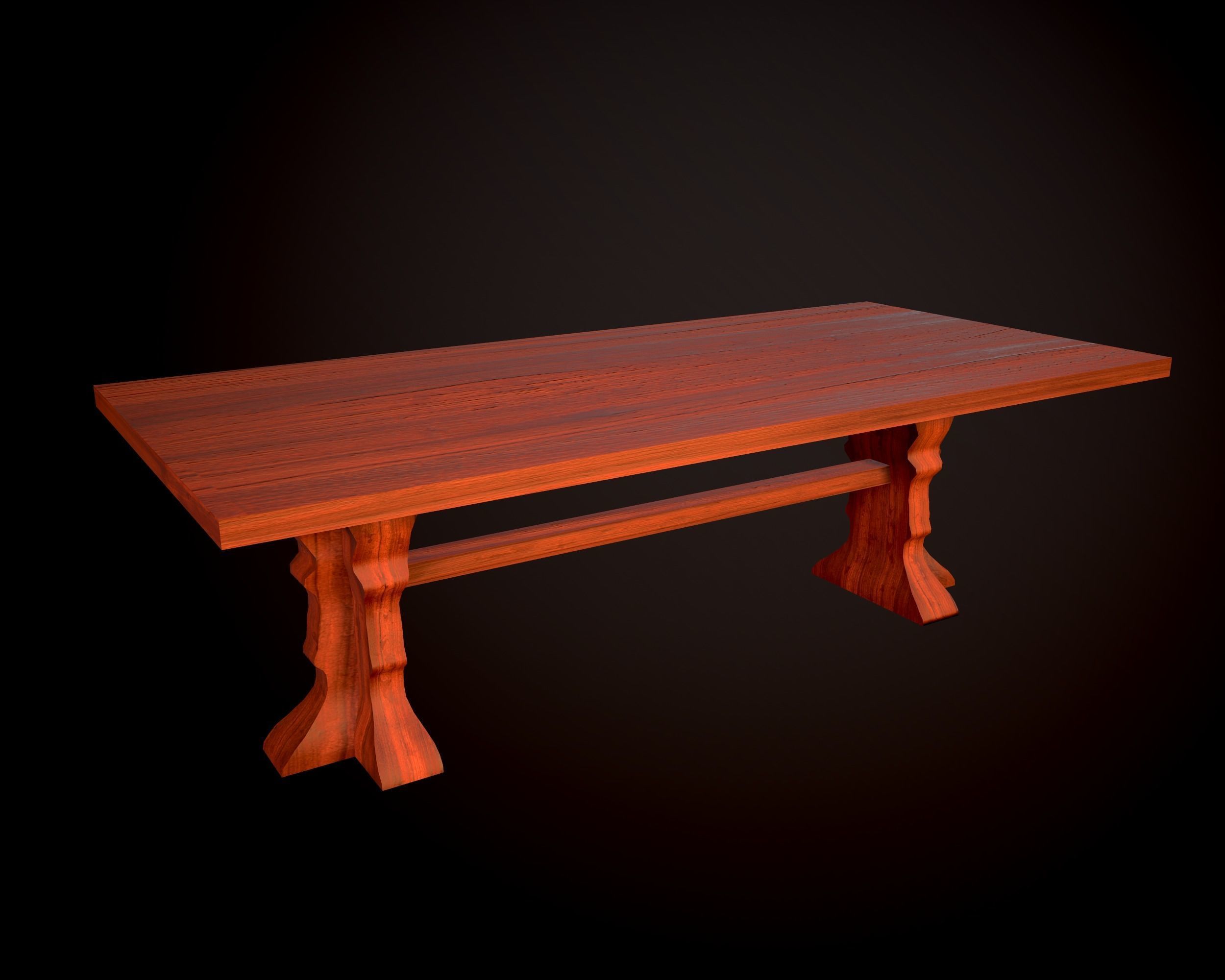 Free Wooden Table - Simple Free 3D Model free VR / AR / low-poly 3D ...