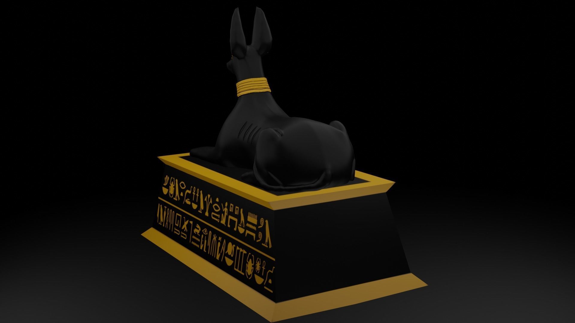 3D model Anubis dog form Sculpture Figure VR / AR / low-poly | CGTrader