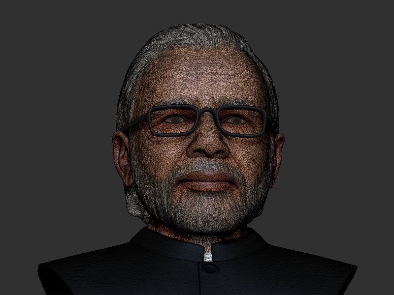 Narendra Modi Bust design with textured 3D model 3D printable | CGTrader