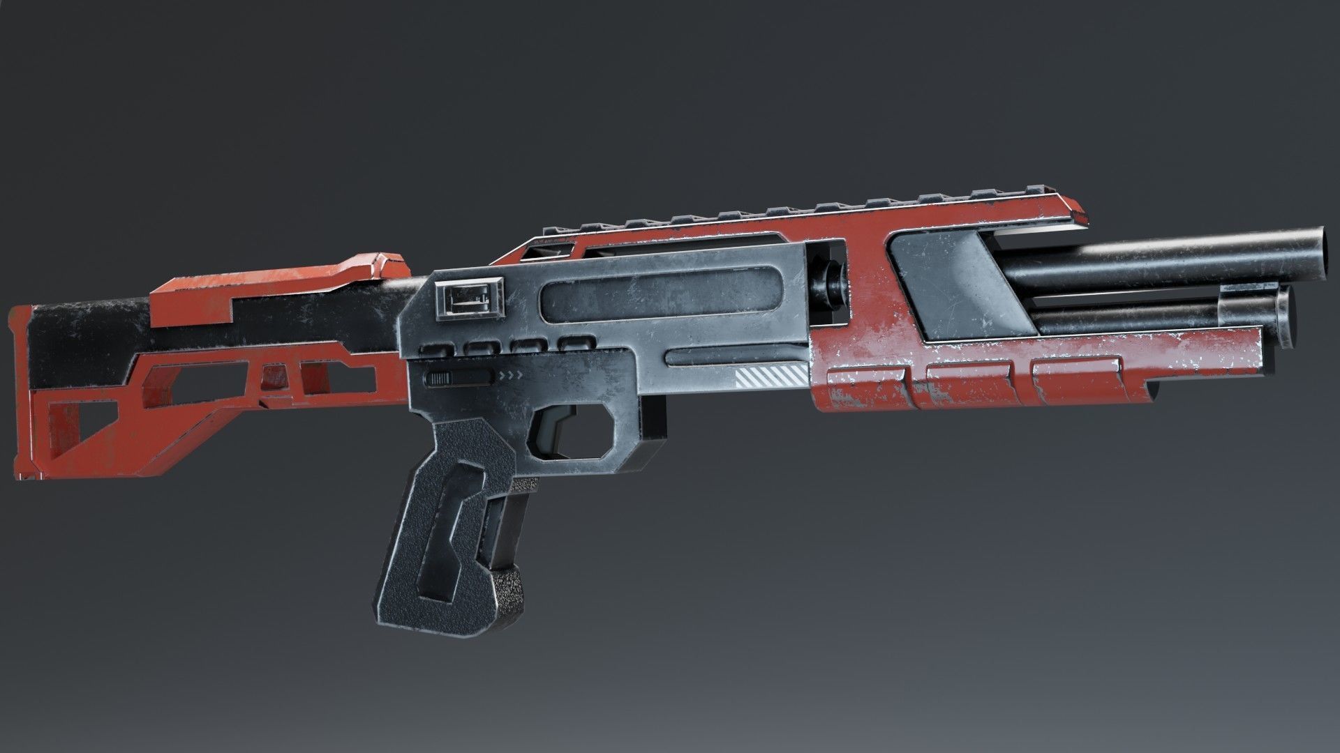 Game-ready shotgun cyberpunk free VR / AR / low-poly 3D model | CGTrader