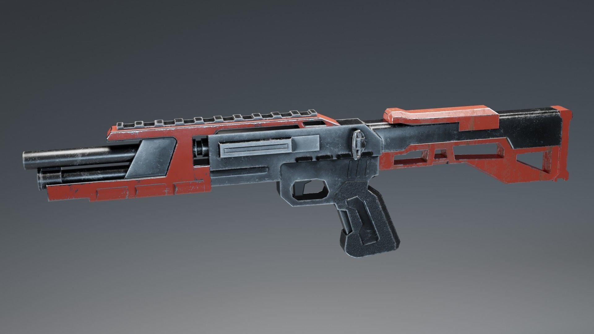 Game-ready shotgun cyberpunk free VR / AR / low-poly 3D model | CGTrader