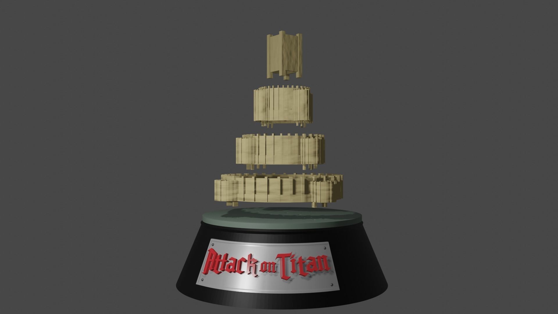 Attack on Titans Walls 3D model 3D printable | CGTrader