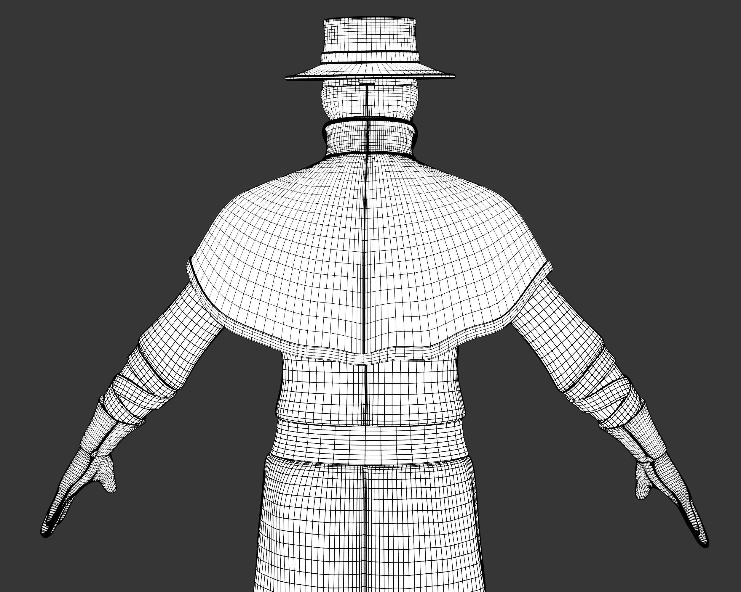 3D model Medieval Character Plague Doctor VR / AR / low-poly | CGTrader