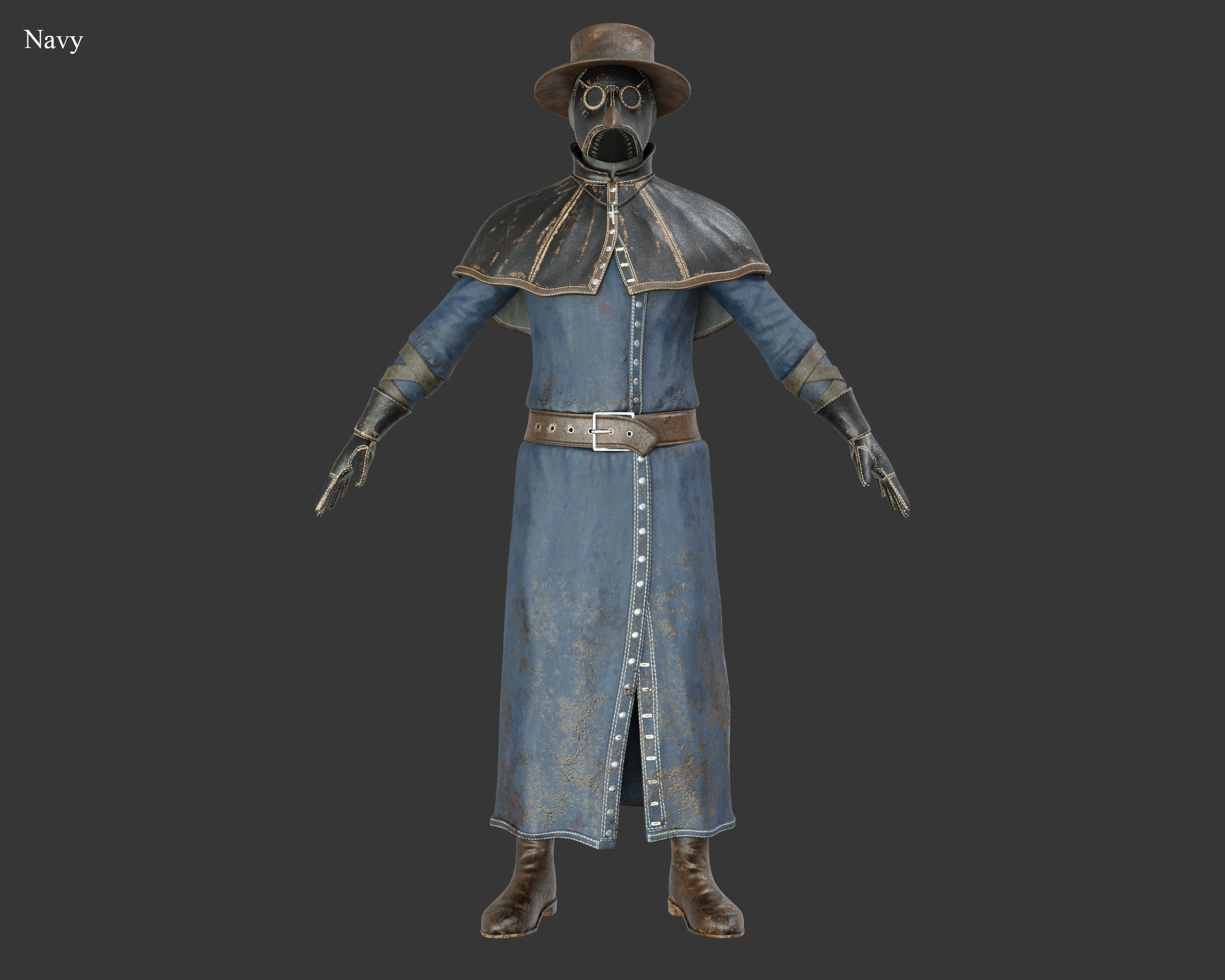 3D model Medieval Character Plague Doctor VR / AR / low-poly | CGTrader