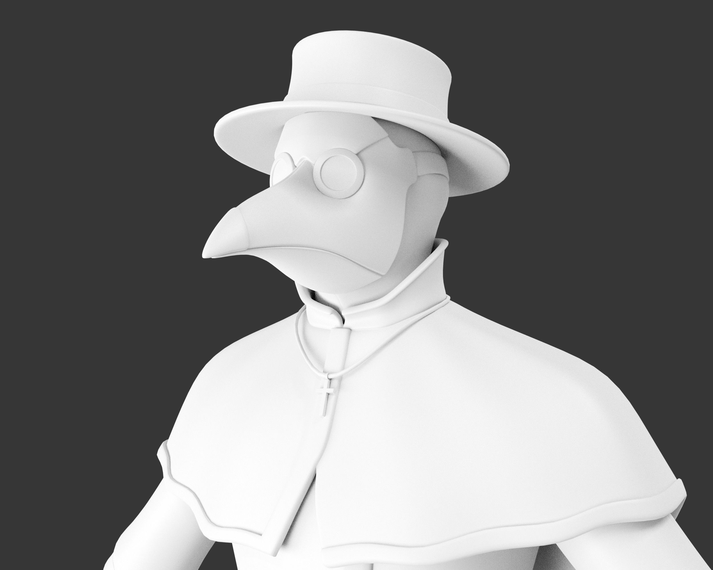 3D model Medieval Character Plague Doctor VR / AR / low-poly | CGTrader