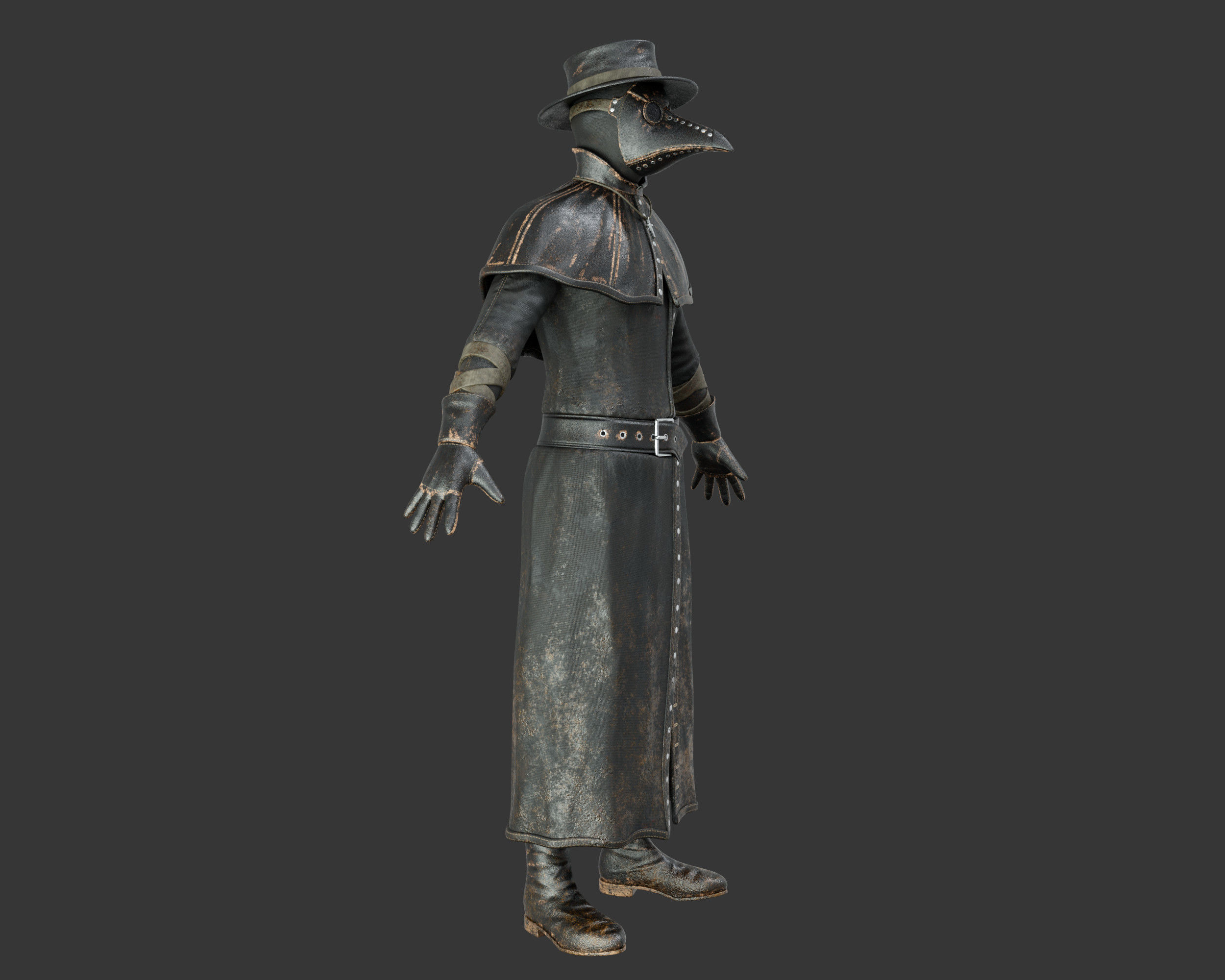 3D model Medieval Character Plague Doctor VR / AR / low-poly | CGTrader
