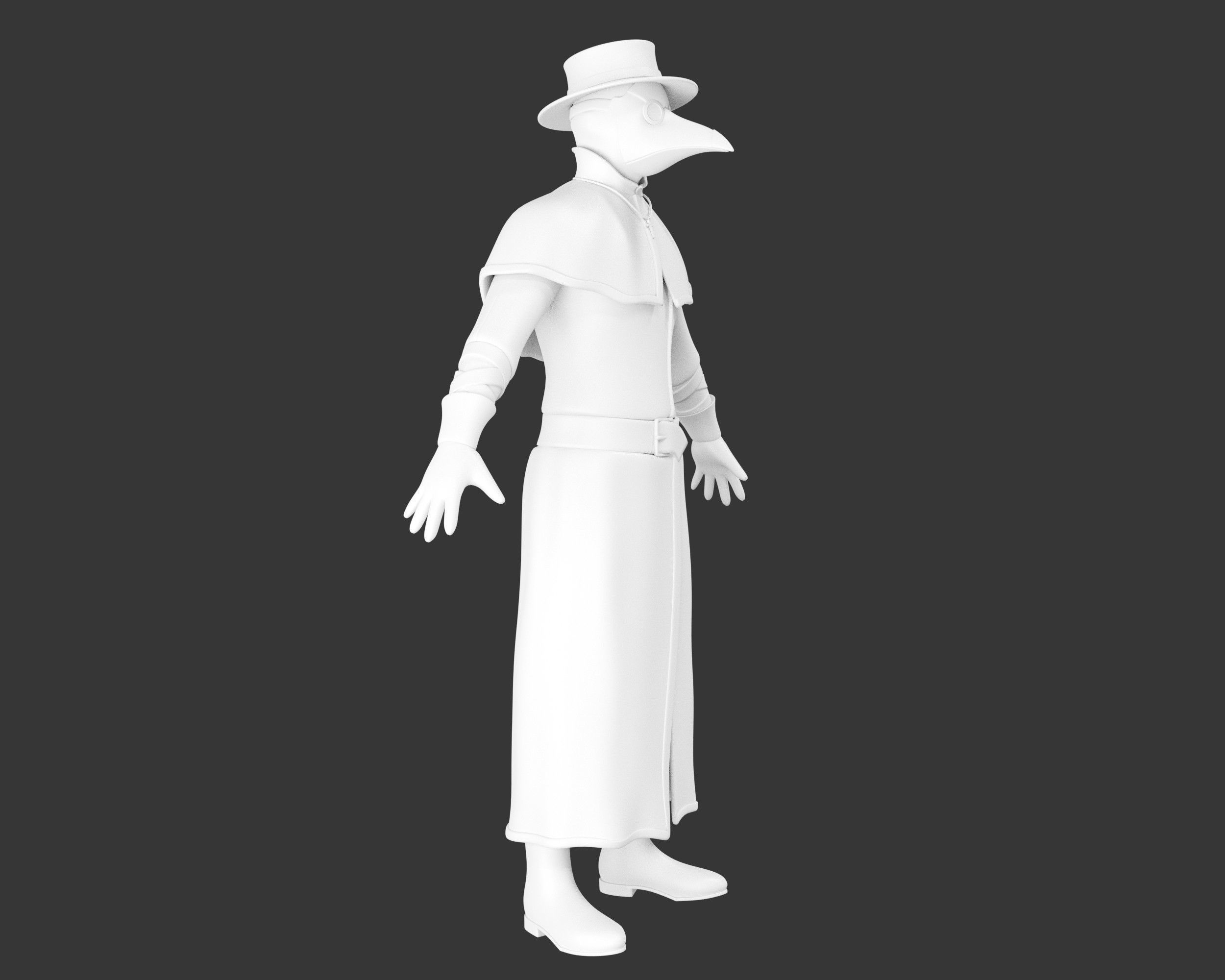 3D model Medieval Character Plague Doctor VR / AR / low-poly | CGTrader