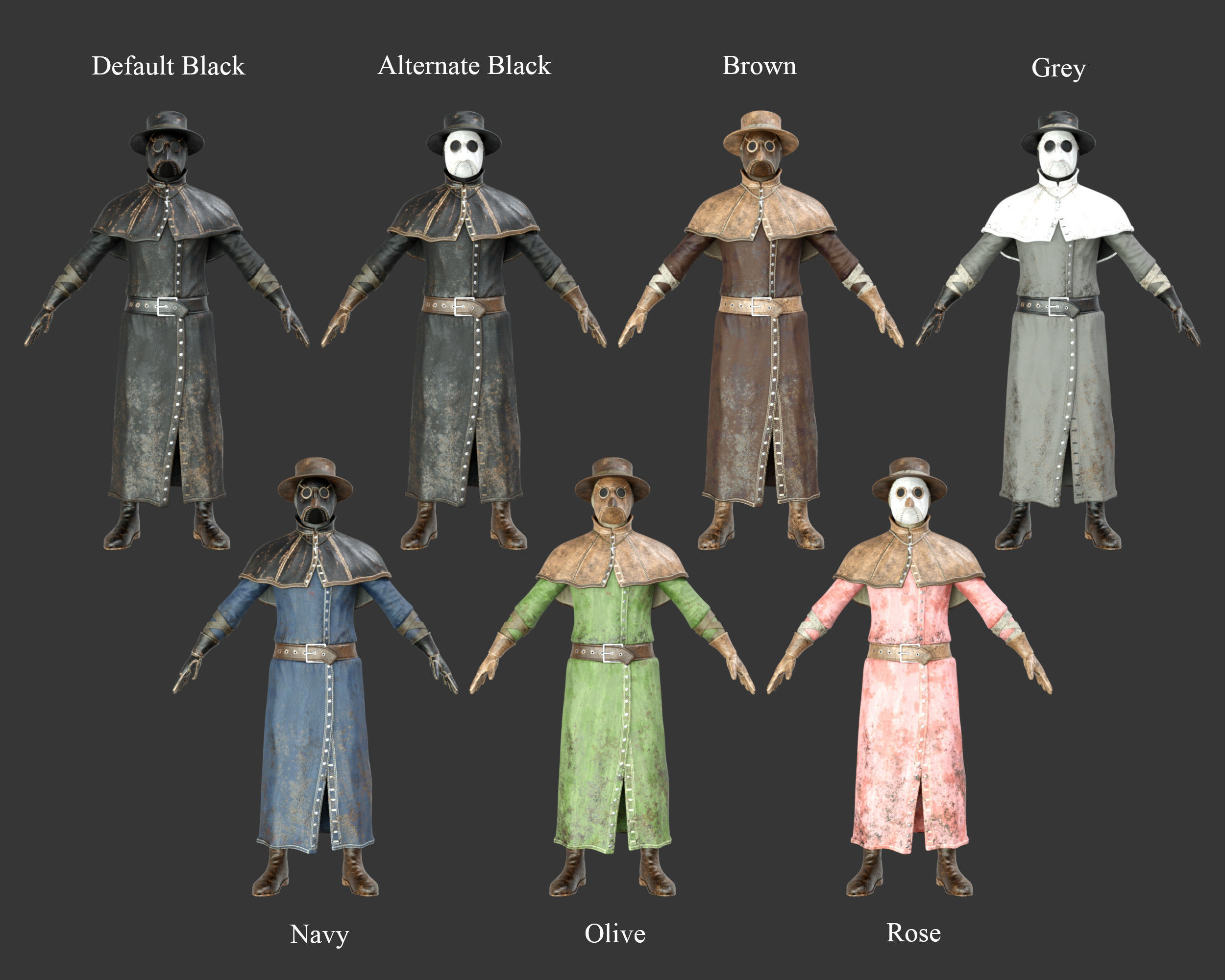 3D model Medieval Character Plague Doctor VR / AR / low-poly | CGTrader