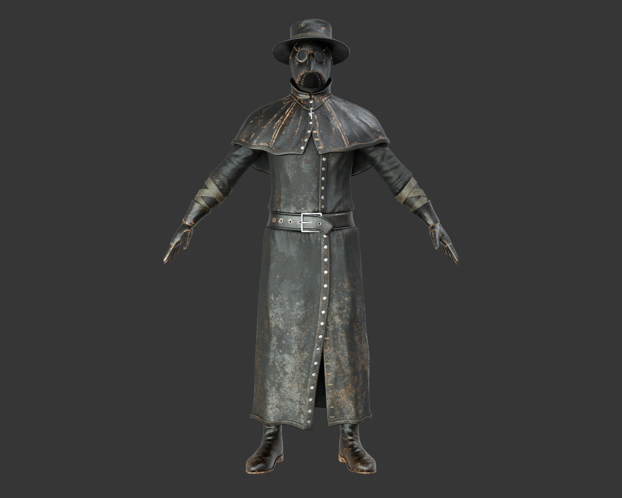 3D model Medieval Character Plague Doctor VR / AR / low-poly | CGTrader
