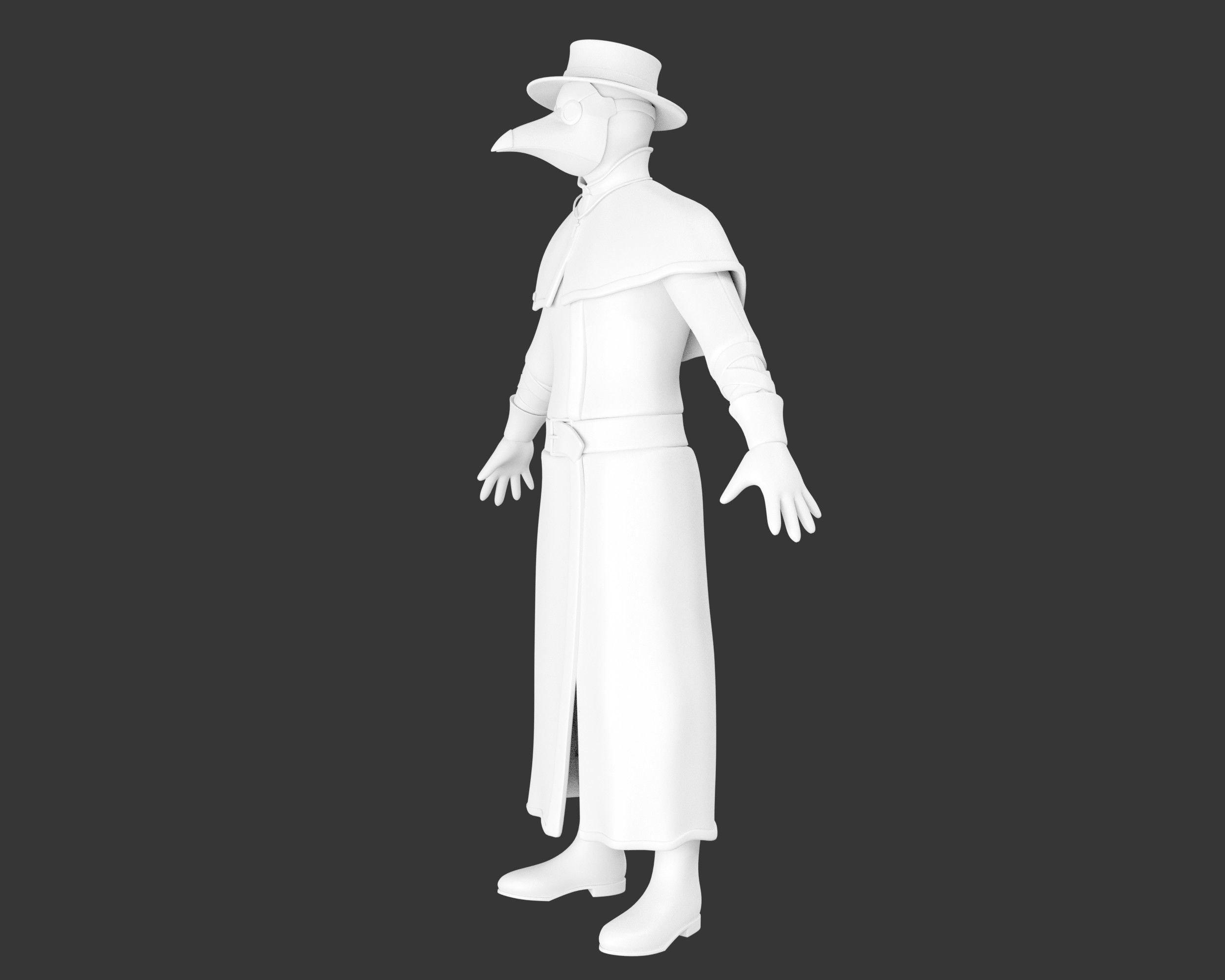 3D model Medieval Character Plague Doctor VR / AR / low-poly | CGTrader