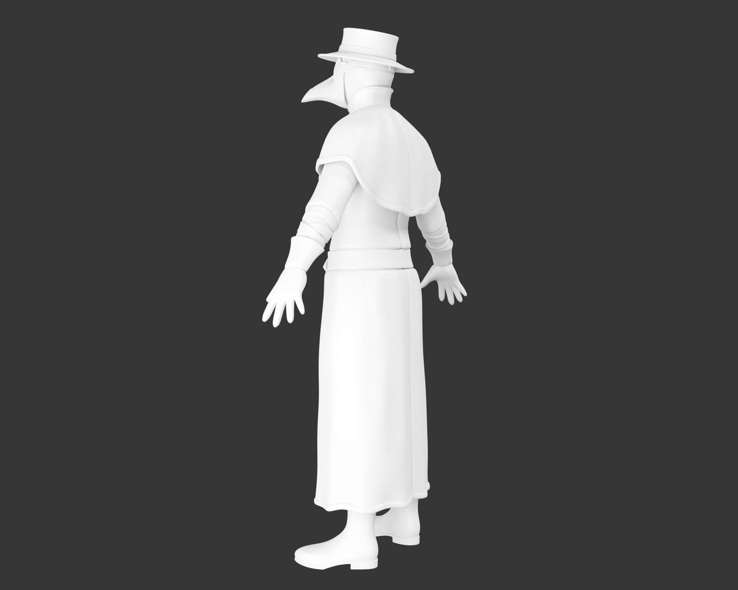 3D model Medieval Character Plague Doctor VR / AR / low-poly | CGTrader
