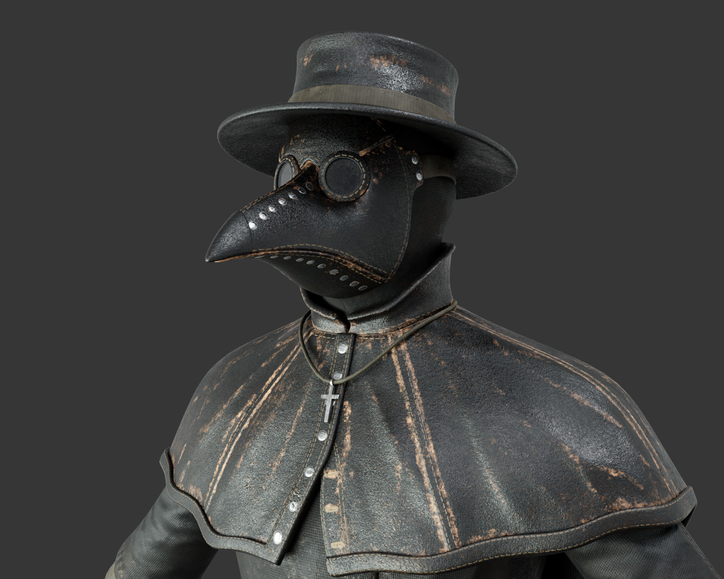 3D model Medieval Character Plague Doctor VR / AR / low-poly | CGTrader
