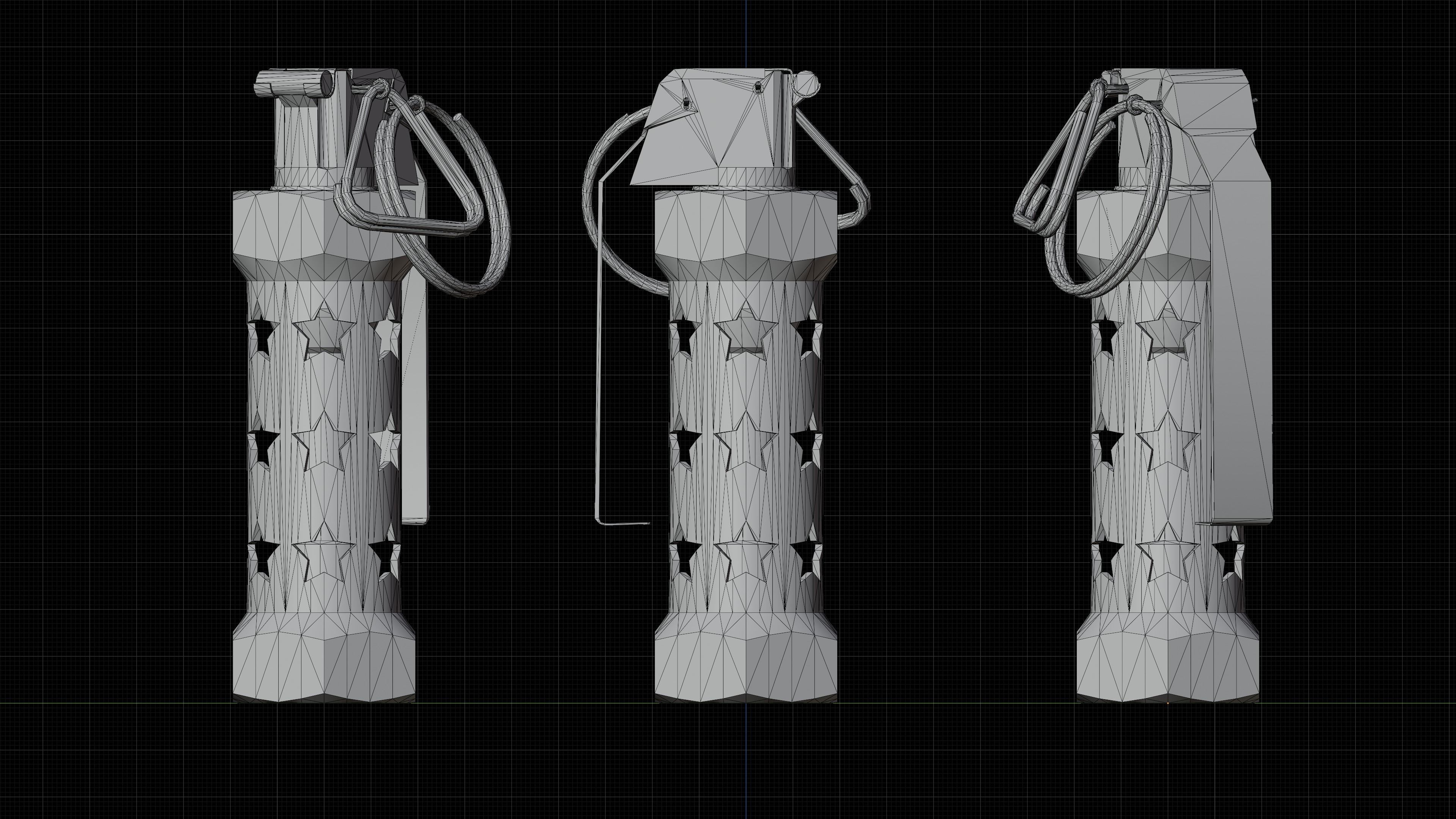 3D model M84 Stun Grenade Flashbang Game Ready VR / AR / low-poly ...