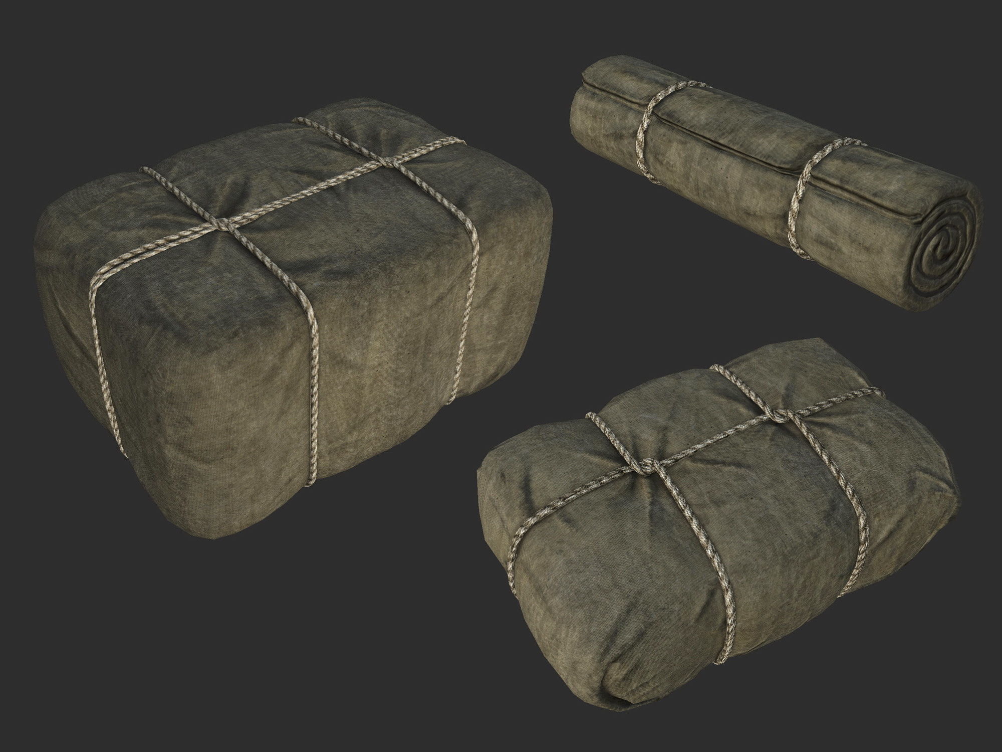 3D model Bag Package Set VR / AR / low-poly | CGTrader