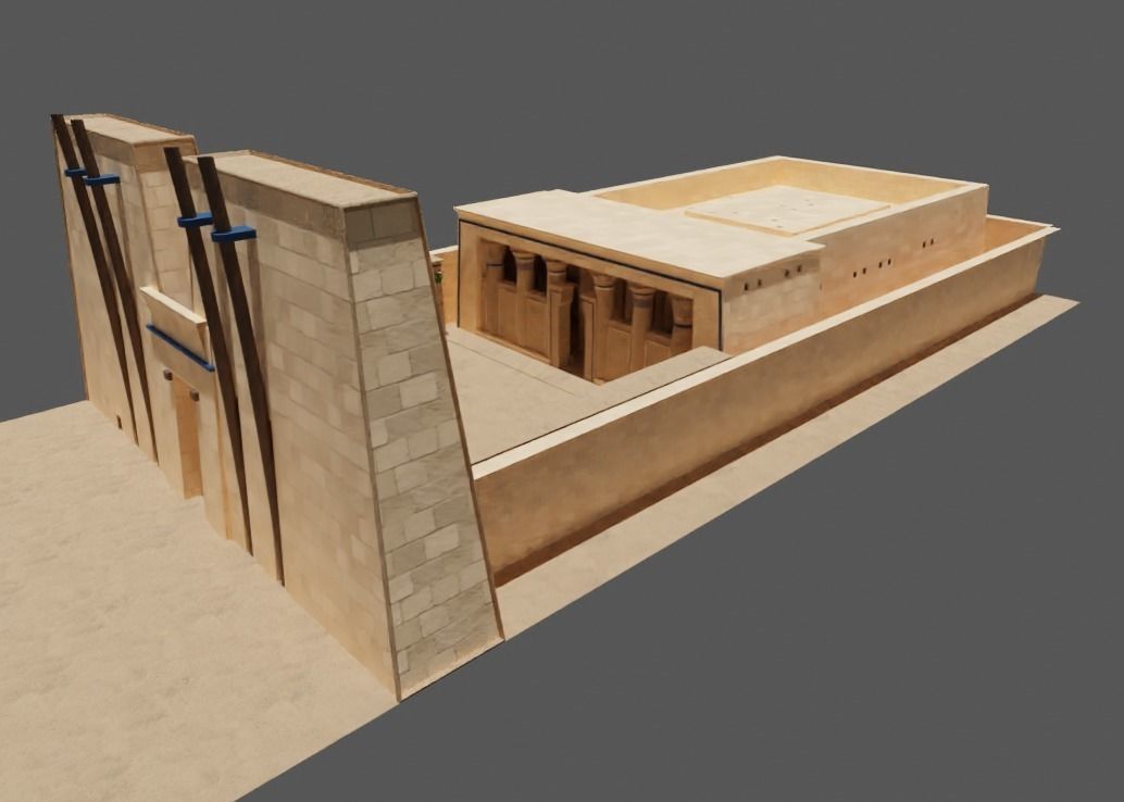Egyptian temple 3D model | CGTrader