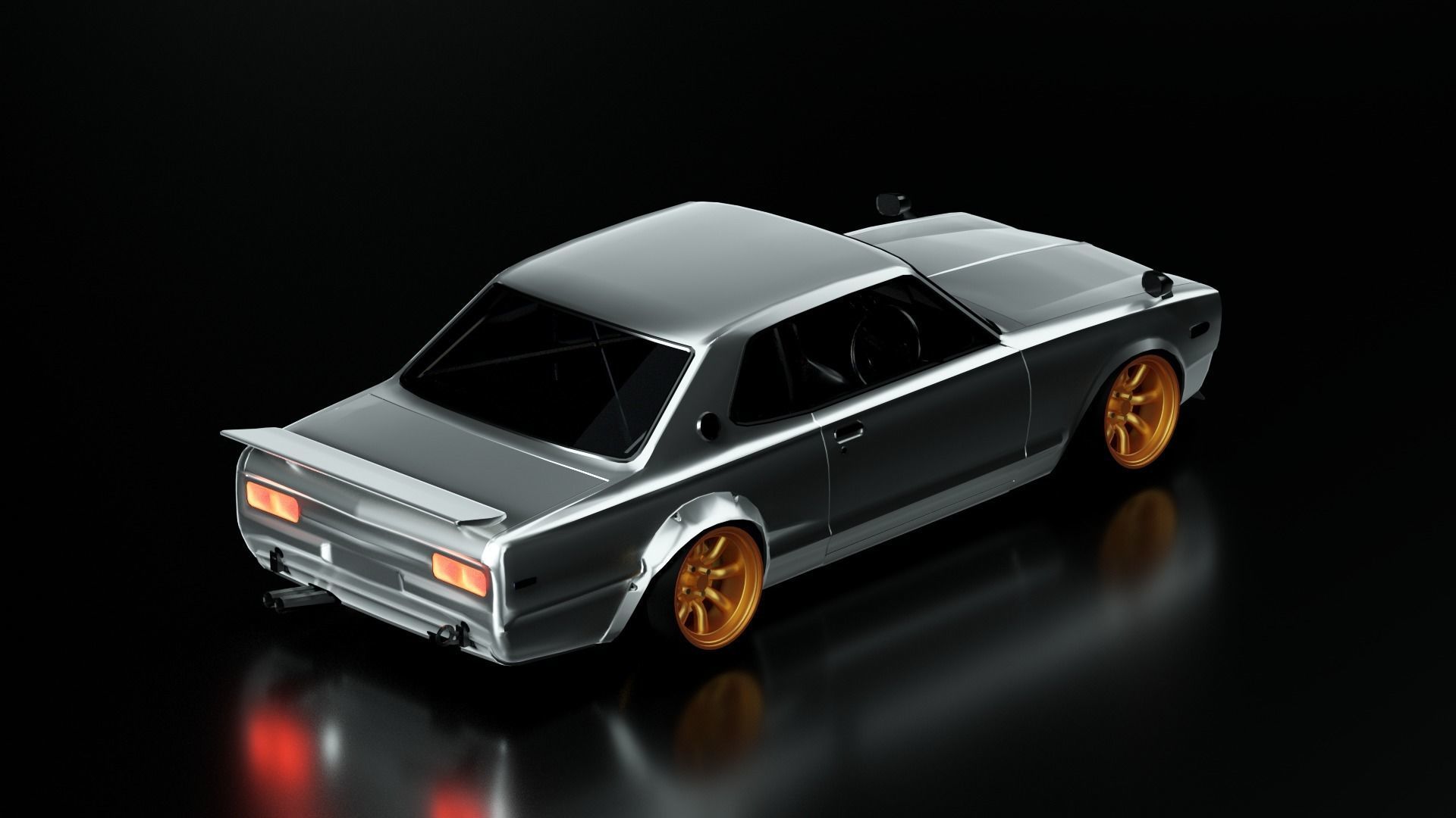 Nissan Skyline GTR 1970 - Silver 3D model free 3D model | CGTrader